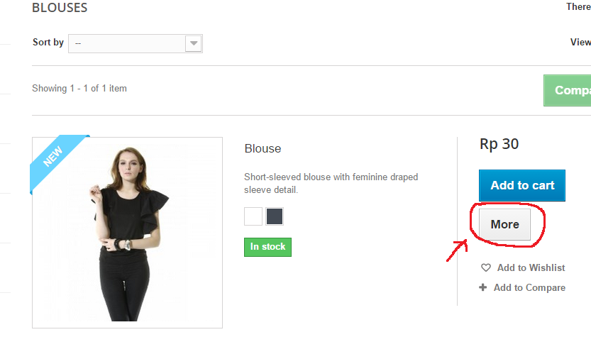 how to change "More" Button written to be "Detail" - Configuring and using PrestaShop ...