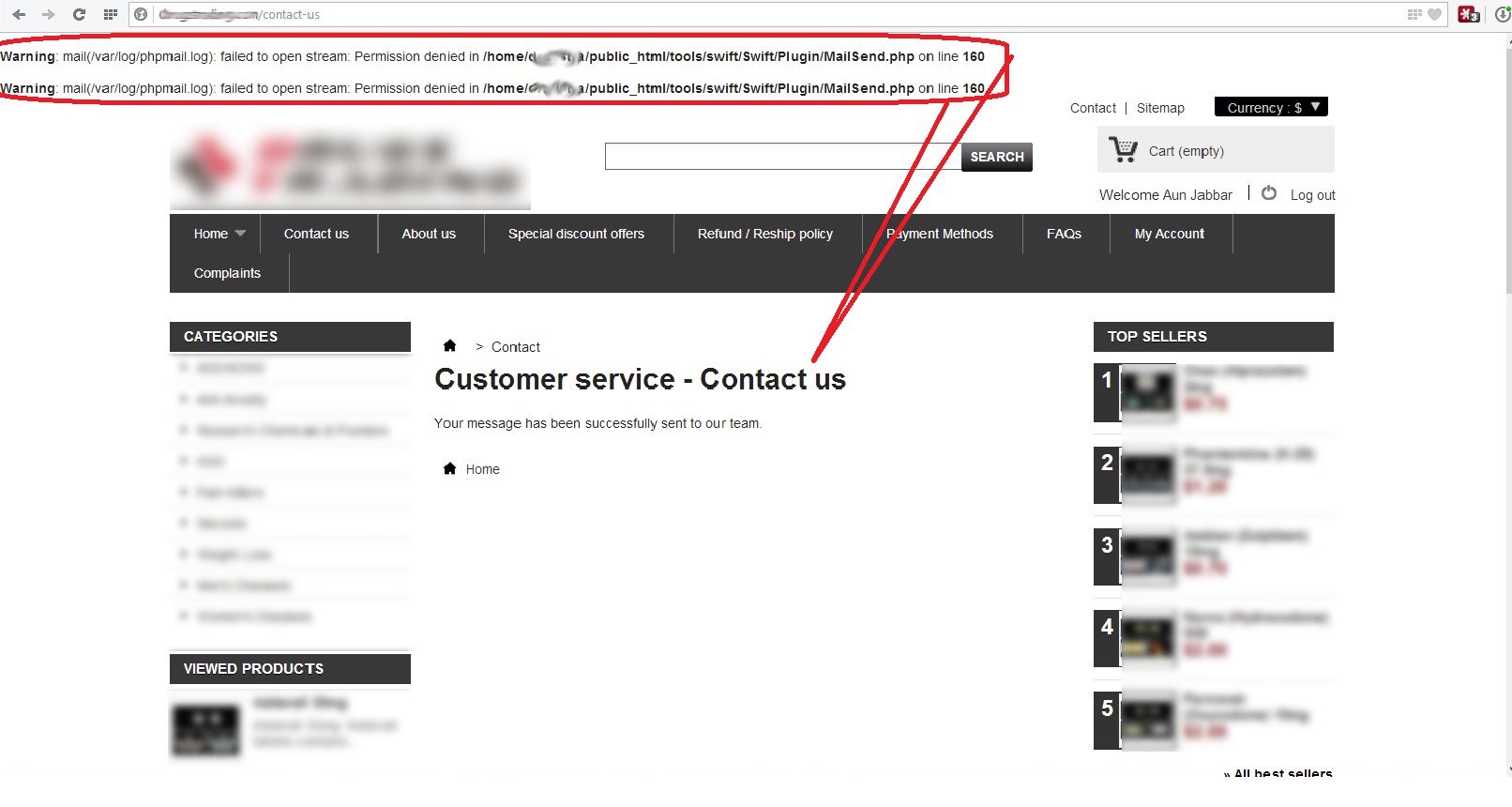 Warning Mailvarlogphpmaillog Failed To Open Stream Permission Denied In Mailsendphp