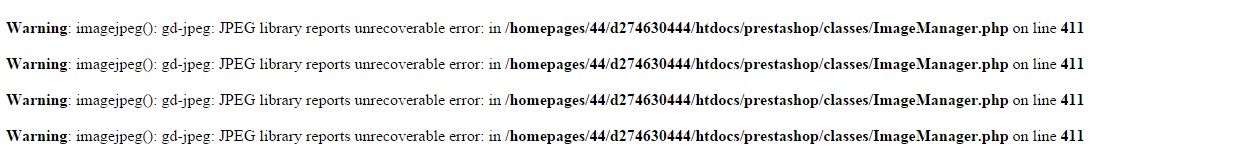 Error gd-jpeg: JPEG library reports unrecoverable - Configuring and using PrestaShop ...