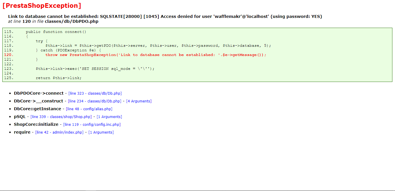 Link To Database Cannot Be Established SQLSTATE 28000 1045 Access Link To Database Cannot Be Established SQLSTATE 28000 1045 Access