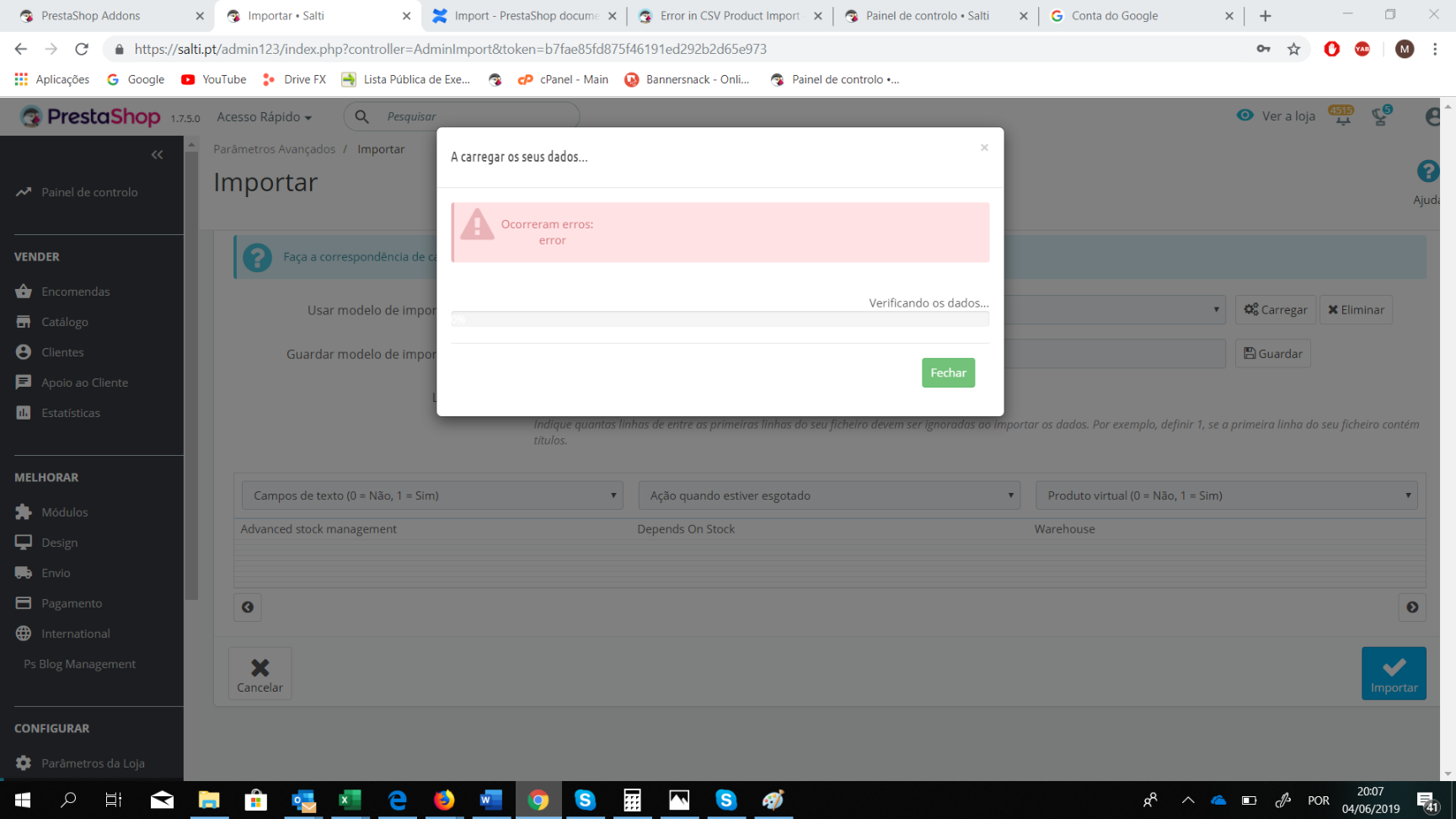 Import products CSV prestashop 1.7.5 - Configuring and using PrestaShop - PrestaShop Forums