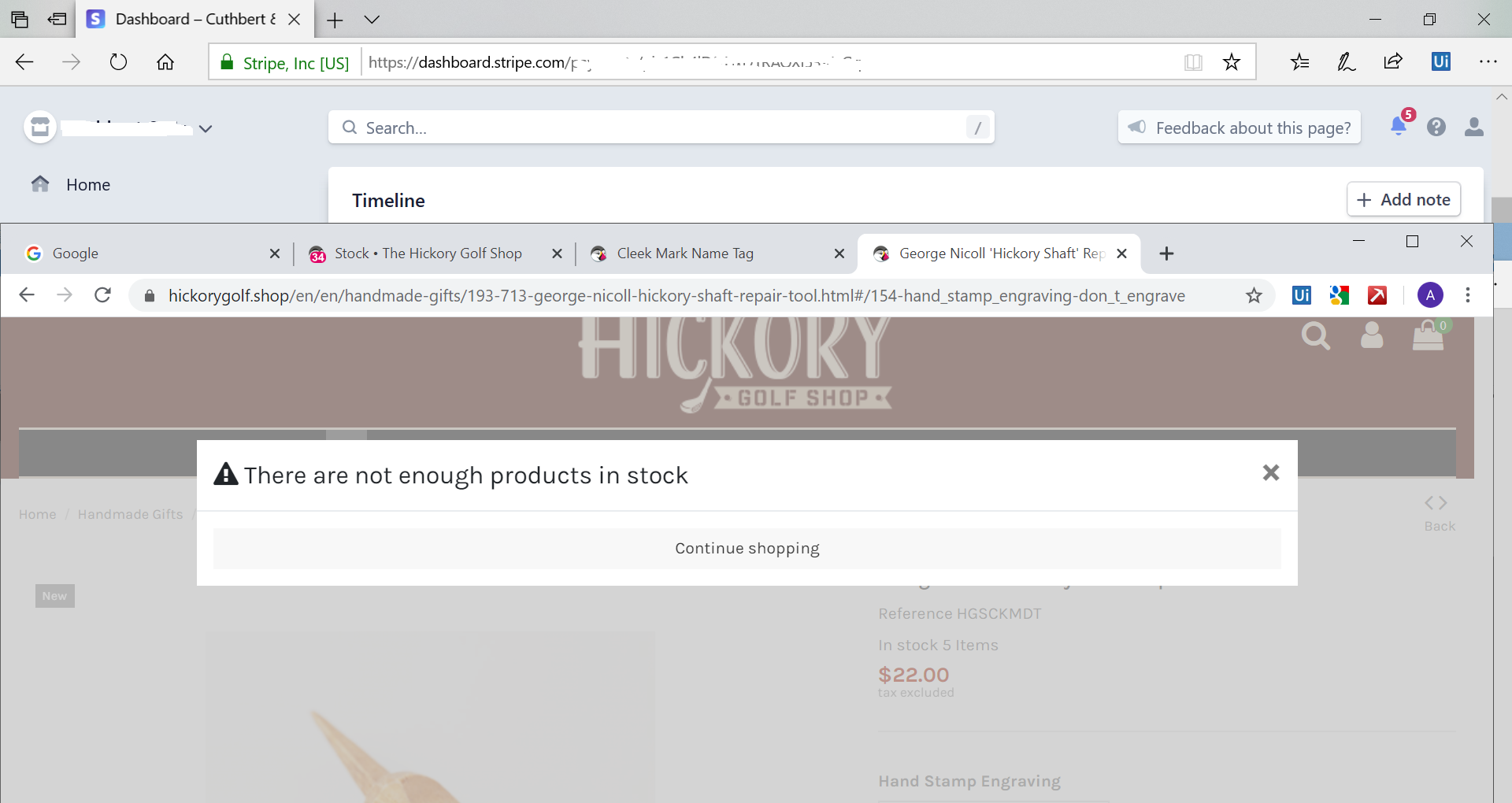 Error Message Not Enough Stock When There Is Stock General Topics Prestashop Forums
