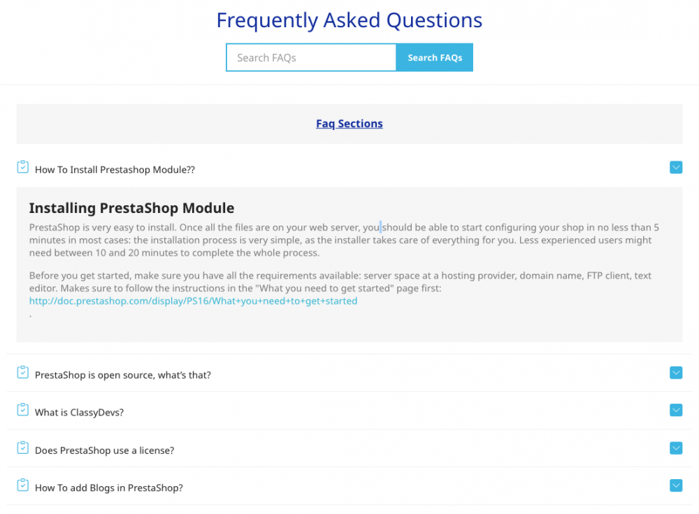 [free Module] Prestashop Faq Module For Free Free Modules And Themes