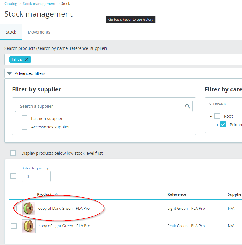 Stock Management Showing Wrong Name General Topics Prestashop Forums 